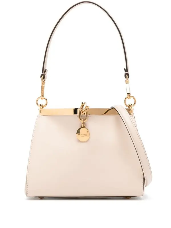 Etro Vela Leather Shoulder Bag - Neutrals