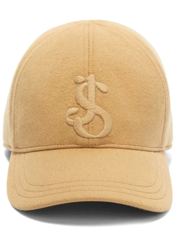 JIL SANDER Logo-embroidered Cashmere Baseball Cap - Neutrals