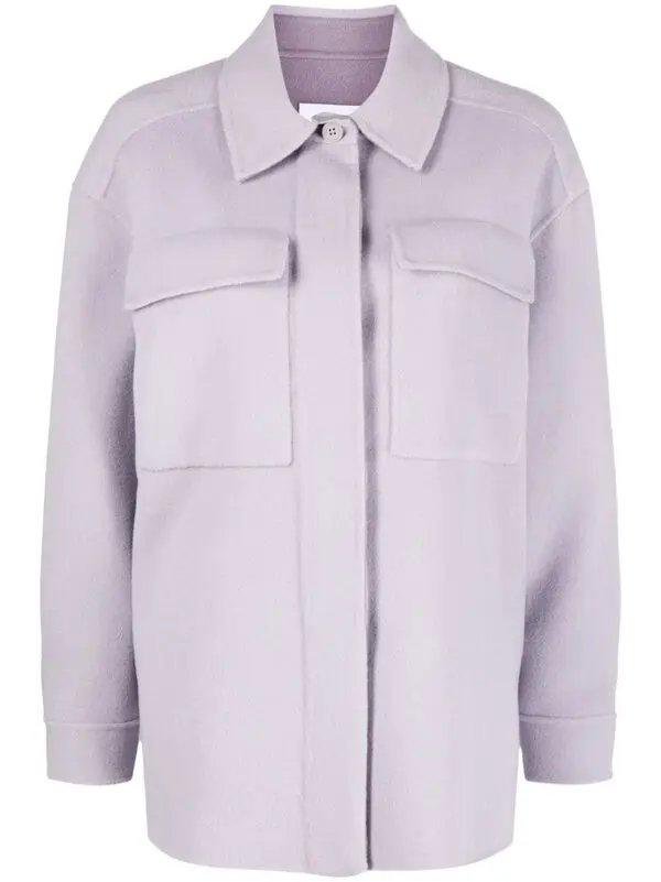 Calvin Klein Wool Shirt Jacket - Purple