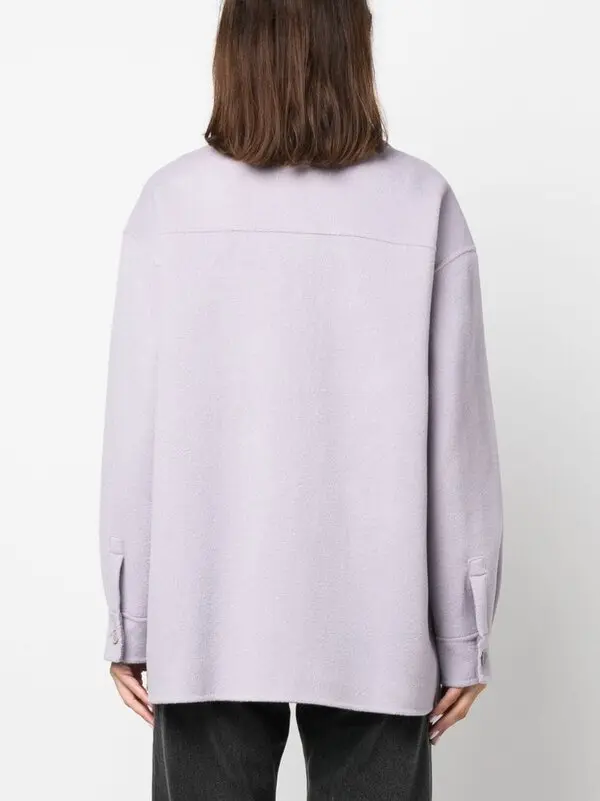 Calvin Klein Wool Shirt Jacket - Purple