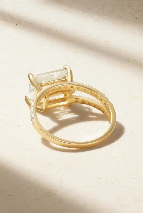 Mateo Point Of Focus 14-karat Amethyst And Diamond Ring