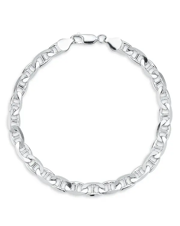 MILANESI AND CO Sterling 7mm Mariner Link Chain Bracelet - Silver