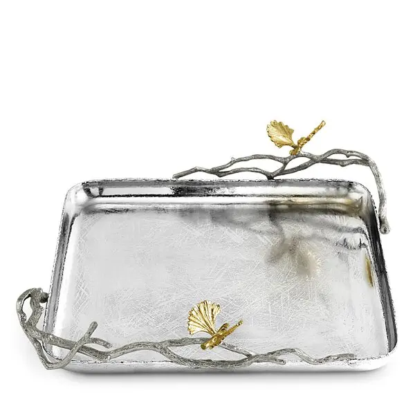 Michael Aram Butterfly Ginkgo Luxe Matzo Plate Exclusive - Silver