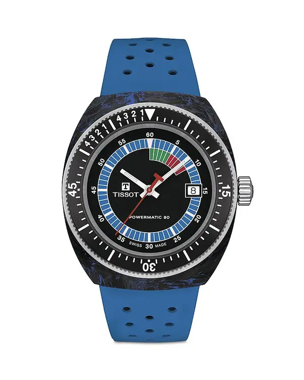 TISSOT Sideral S Watch, 41mm - Black/blue