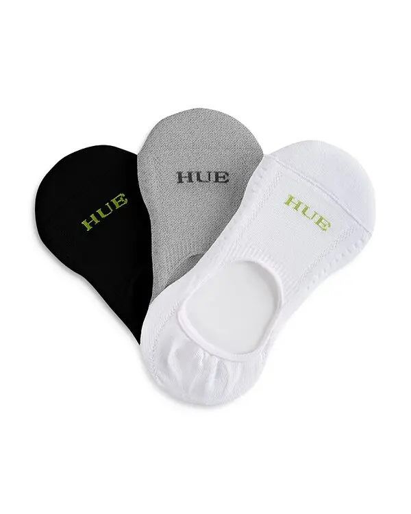 Hue Air Cushion Socks Set Of 3 - Light Charcoal Heather