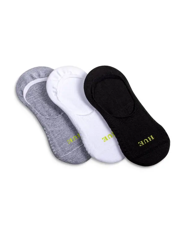 Hue Air Cushion Socks Set Of 3 - Light Charcoal Heather