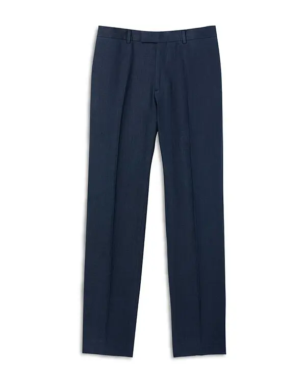 Sandro Slim Fit Linen Pants - Navy Blue