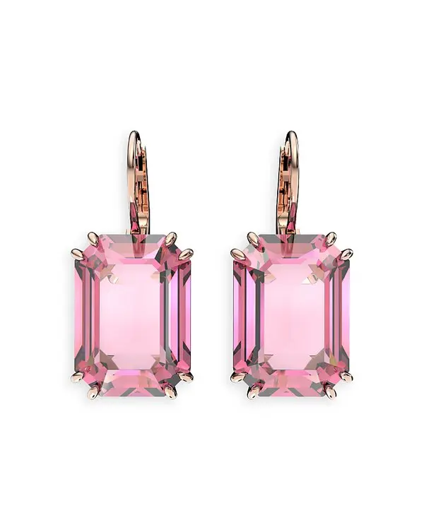 SWAROVSKI Millenia Crystal Drop Earrings - Pink/rose Gold