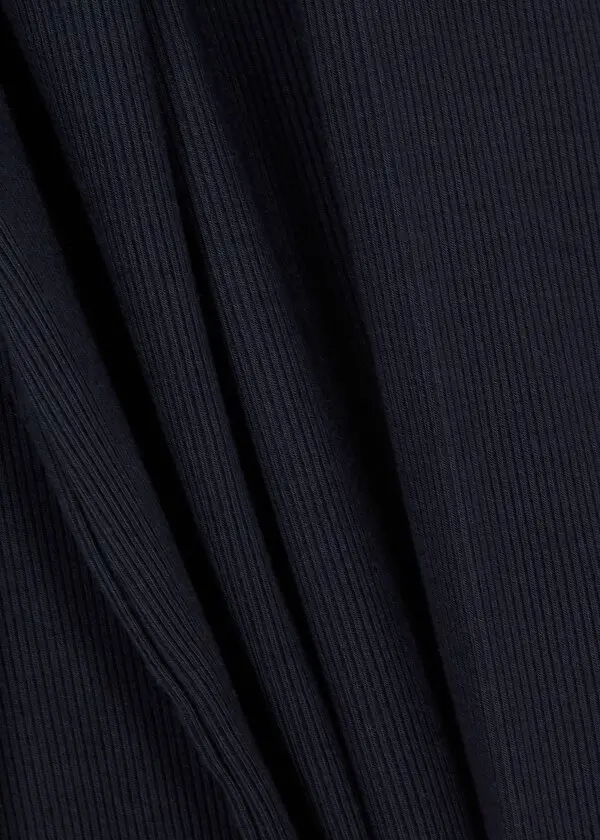 Vince Ribbed Stretch-jersey Top - Navy