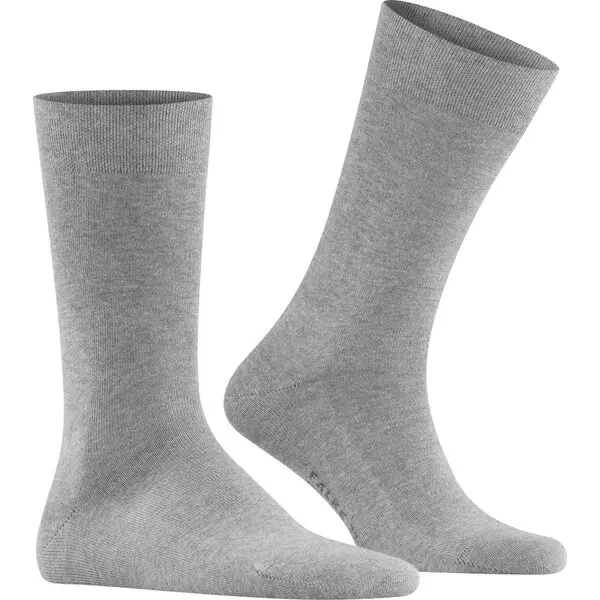 Falke Sensitive London Cotton Blend Socks - Light Grey Melange