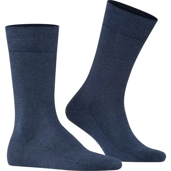 Falke Sensitive London Cotton Blend Socks - Navy Melange