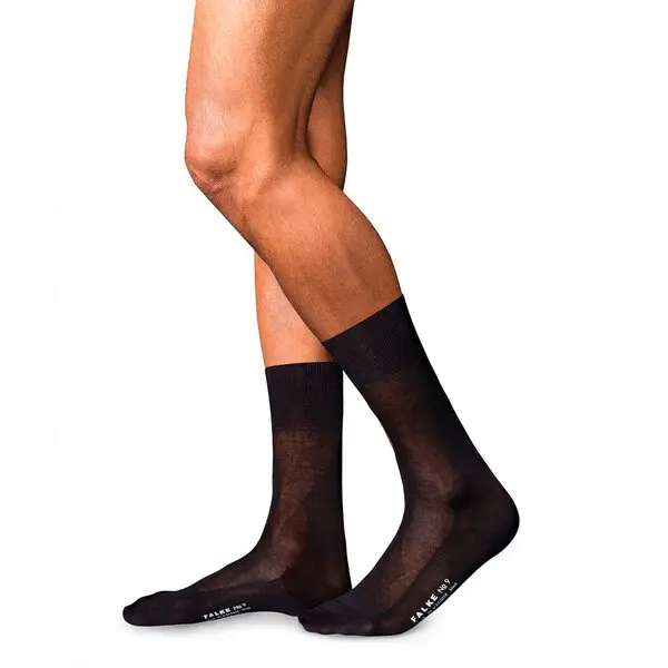 Falke No. 9 Cotton Blend Socks - Black