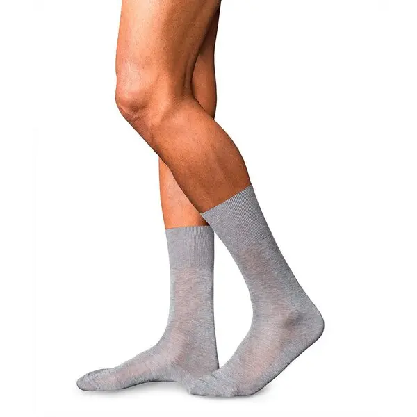 Falke No. 9 Cotton Blend Socks - Light Grey Mel