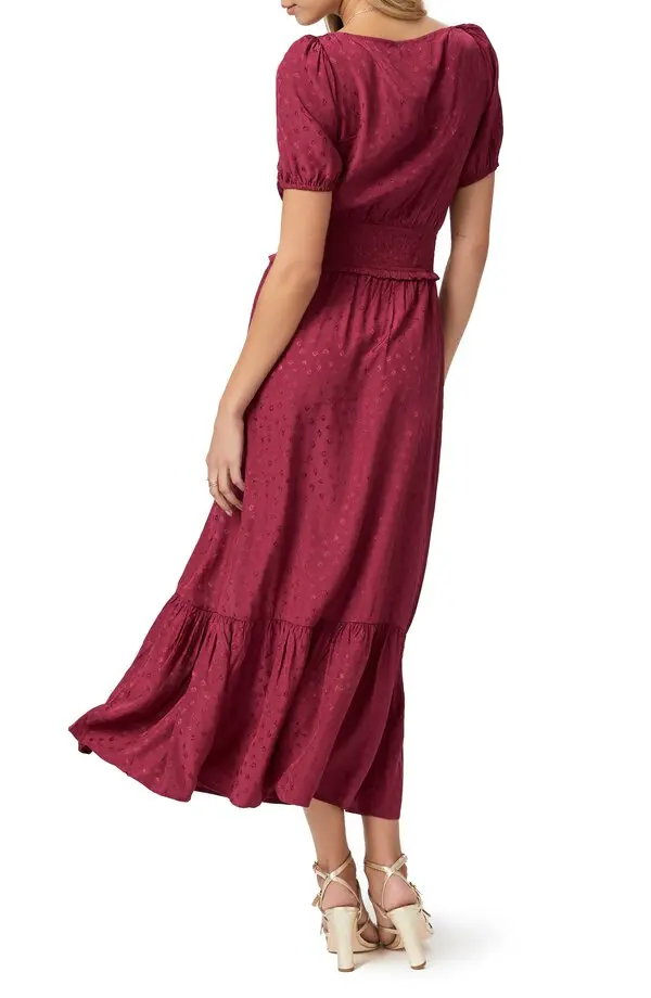 chinese dress ladies Isabelle Black Dobby Spot Float Sleeve Maxi Dress – Scarlett & Jo