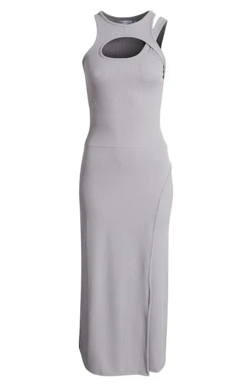 Asos Sleeveless Cutout Ribbed Maxi Dress