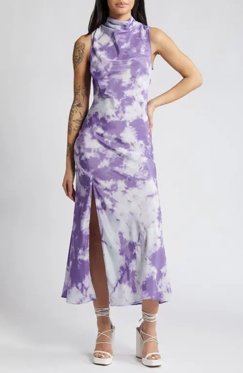 asos polyester dress ASOS Design - Plisse Ruched Side Maxi Dress - Women - Polyester - 6 US