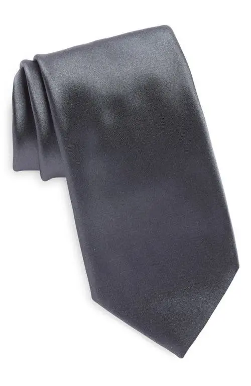 Zegna Silk Satin Neck Tie - Grey