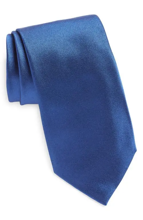 Zegna Silk Satin Neck Tie - Blue