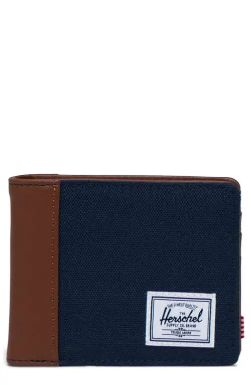 Herschel Supply Co. Hank Rfid Bifold Wallet - Navy/tan