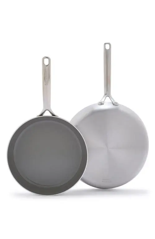 GREENPAN Gp5 Set Of 2 Nonstick Frying Pans - Stainless Steel