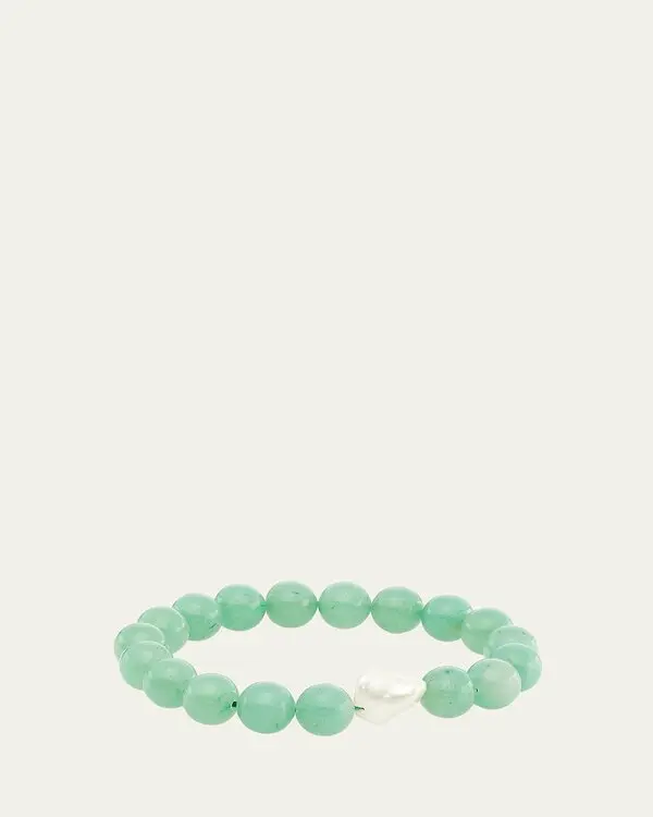 Paige Novick Venus Bracelet With Pearlized Shell - Aventurine