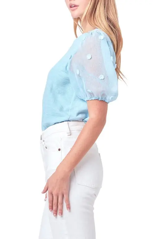 English Factory Embellished Sleeve Top