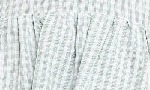 English Factory Gingham Print Tiered Dress