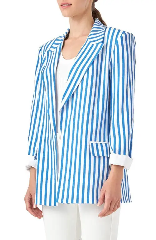 English Factory Striped Blazer