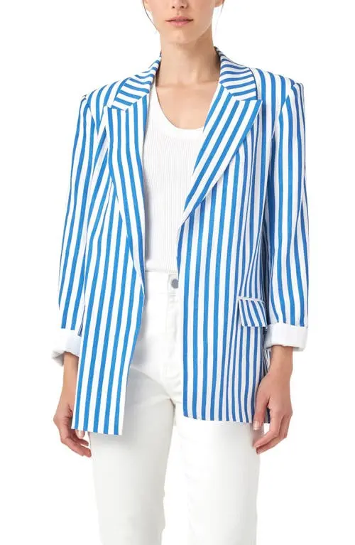 English Factory Striped Blazer