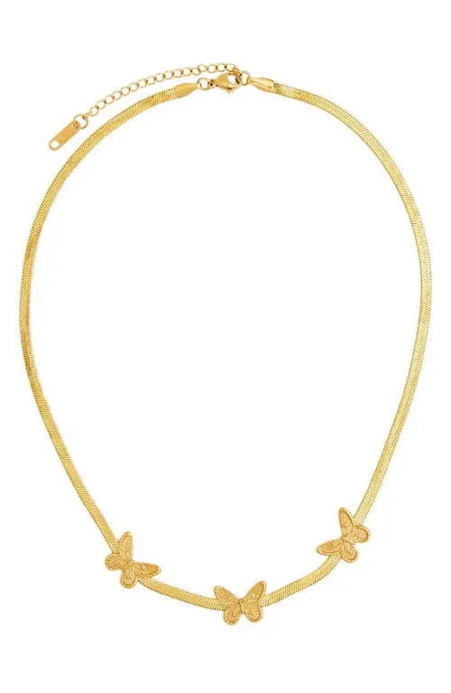 PETIT MOMENTS Emil Butterfly Charm Necklace - Gold