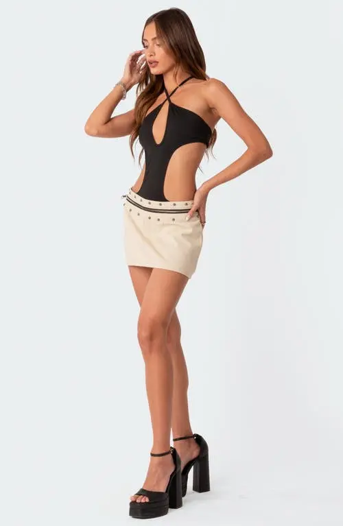 EDIKTED Unity Cutout Halter Bodysuit