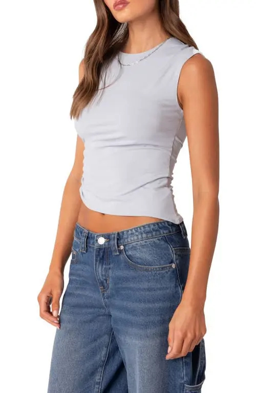 EDIKTED Tanya Ruched Asymmetric Tank