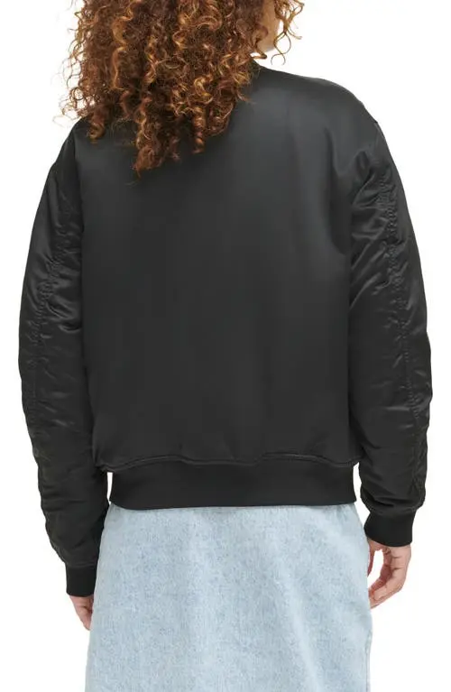 LEVI'S Oversized Satin Bomber Jacket - Black