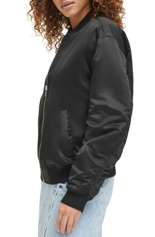 LEVI'S Oversized Satin Bomber Jacket - Black