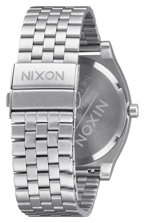 Nixon Time Teller Solar Bracelet Watch - Silver/snow