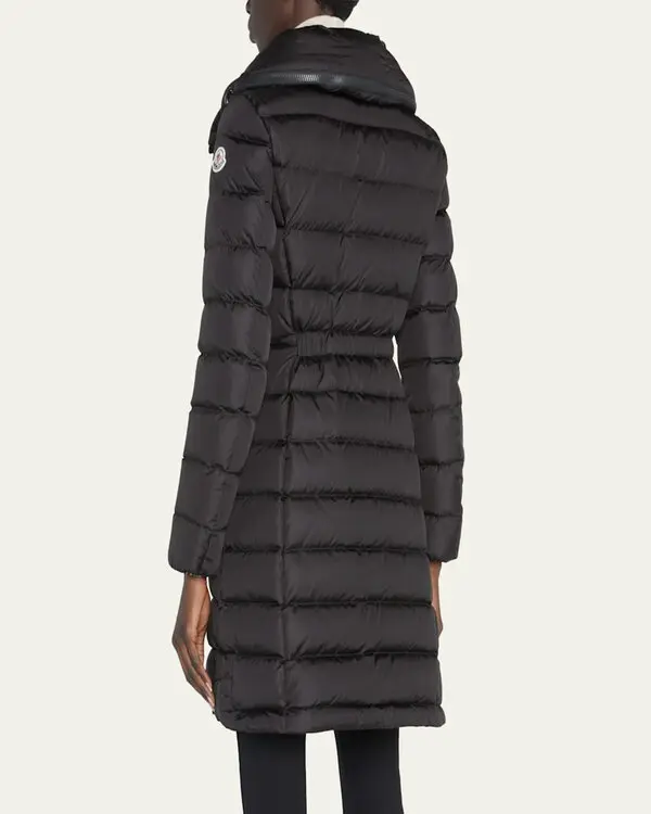 Moncler Flammette Long Puffer Coat - Black