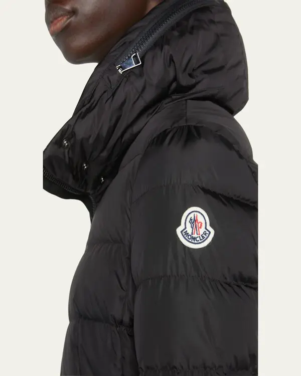 Moncler Flammette Long Puffer Coat - Black