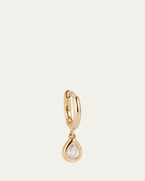 Pamela Love 14k Yellow Diamond Raindrop Huggie Earring - Gold