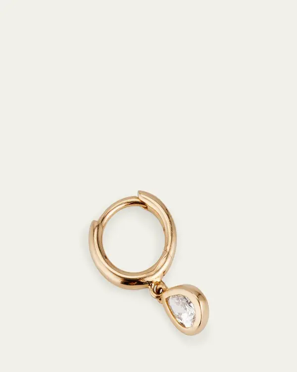Pamela Love 14k Yellow Diamond Raindrop Huggie Earring