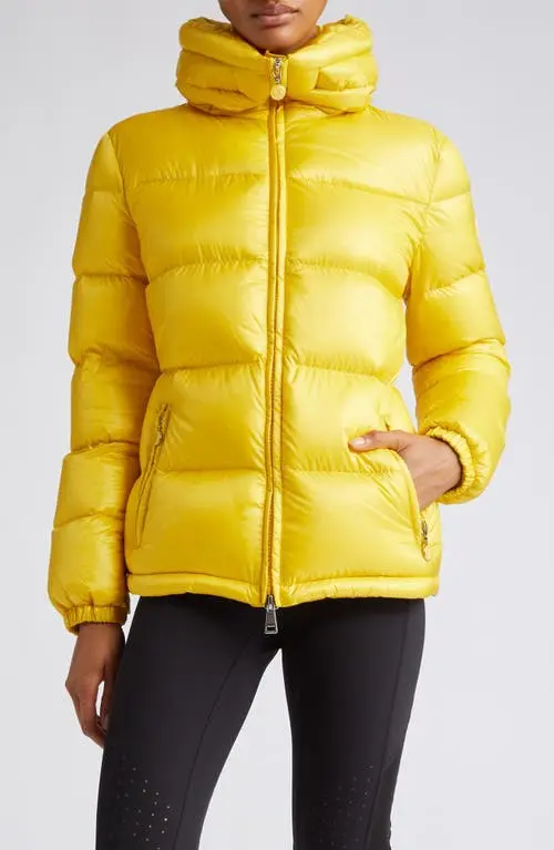 Moncler Douro Quilted Recycled Nylon Puffer Jacket Yellow