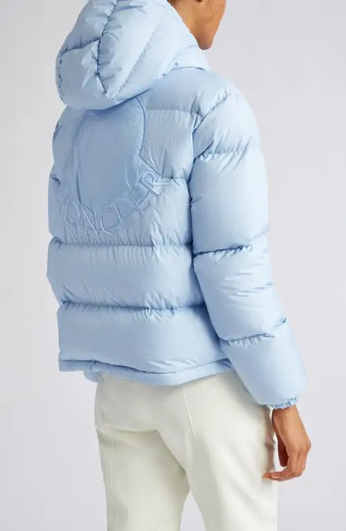 Moncler Ebre Quilted Short Down Jacket - Light Blue