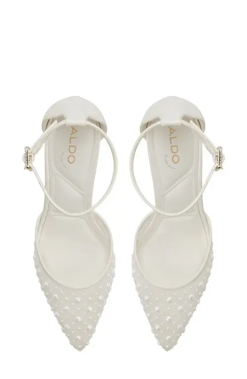 Aldo Jan Pointed Toe Pump - White Combo