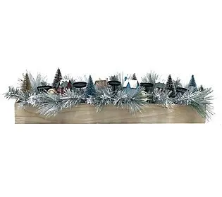 FRASER HILL FARM Fhf 42 Christmas Ball/glitter Brush Tree/house, 5x Pillar - One-color