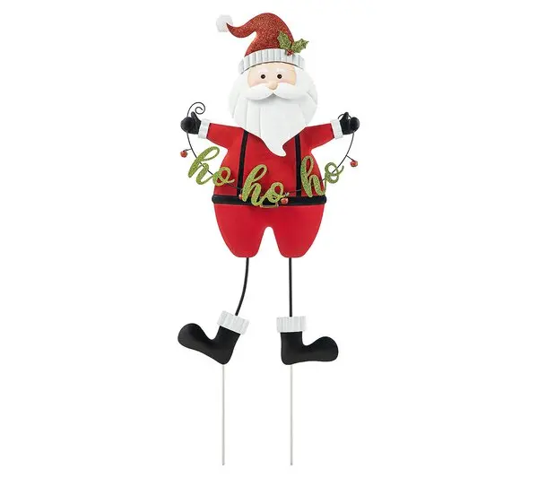 GLITZHOME 36' Metal Santa Hohoho Yard Garden St Ake - One-color