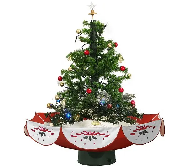 CHRISTMAS TIME Ct 29h Snowy Green Pine Tree With Star Topper - One-color