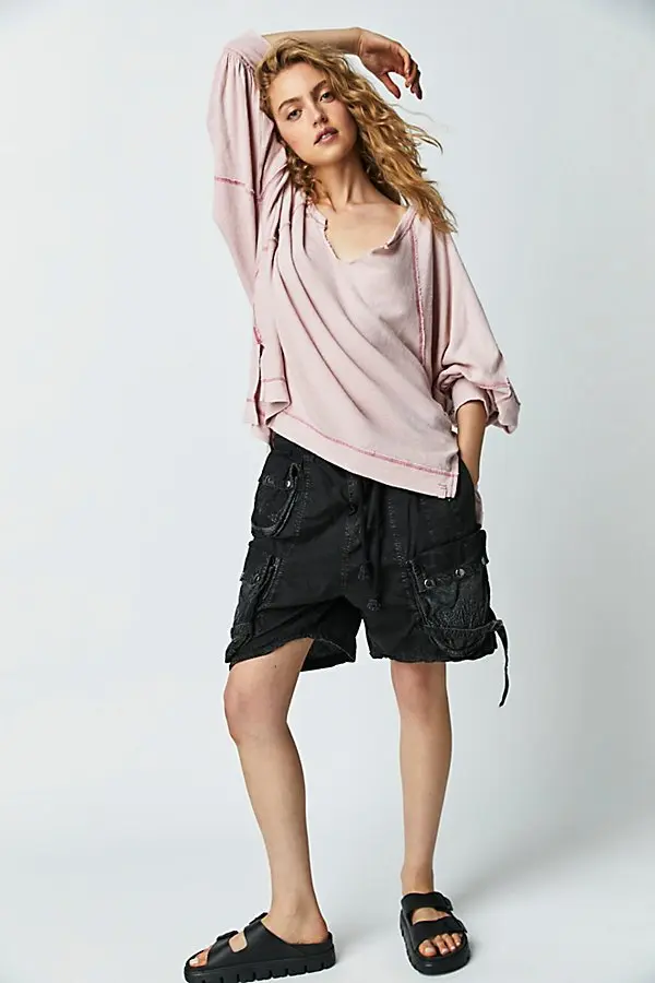 Free People Wish I Knew Tee - Blush Tint