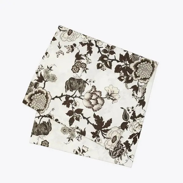 Tory Burch Happy Times Bouquet Square Tablecloth, 70" X 70 - Brown