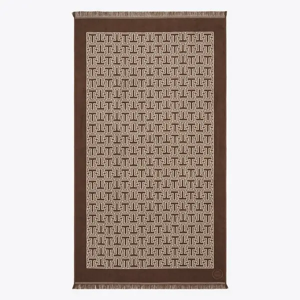 Tory Burch T-tile Beach Towel - Brown