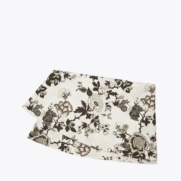 Tory Burch Happy Times Bouquet Round Tablecloth, 108 - Brown
