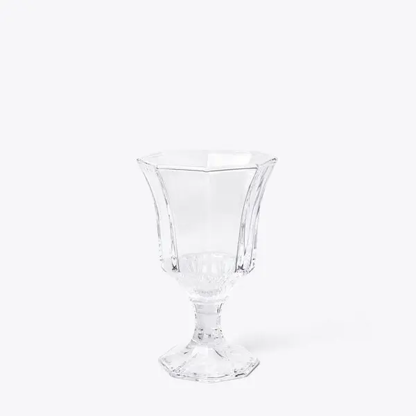 Tory Burch Pressed-glass Wine Glass, Set Of 4 - Clear